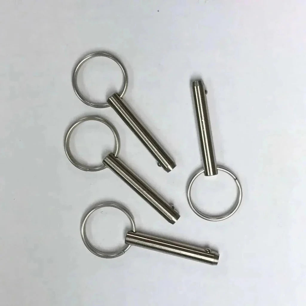 4-Pack 1/4” Diameter x 1-1/4” Grip Length Detent Ring Pins – Stainless ...